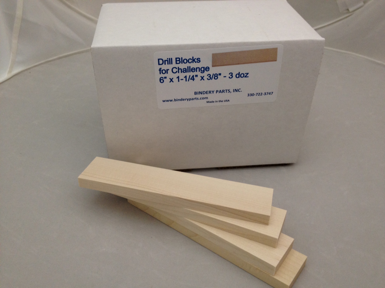 Bindery Parts: Challenge Oblong Drill Blocks 6" x 1-1/4" x 3/8" Thick 3 ...